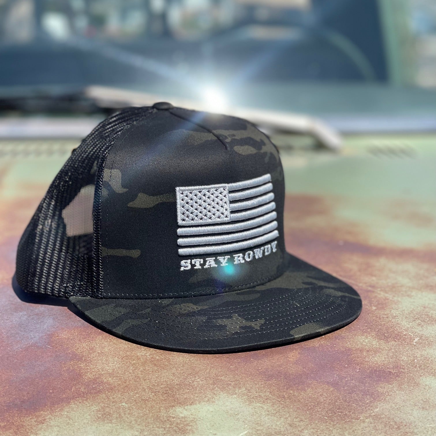 Stitched Rowdy Black Camo – Stay Rowdy USA | XXXXXLAND