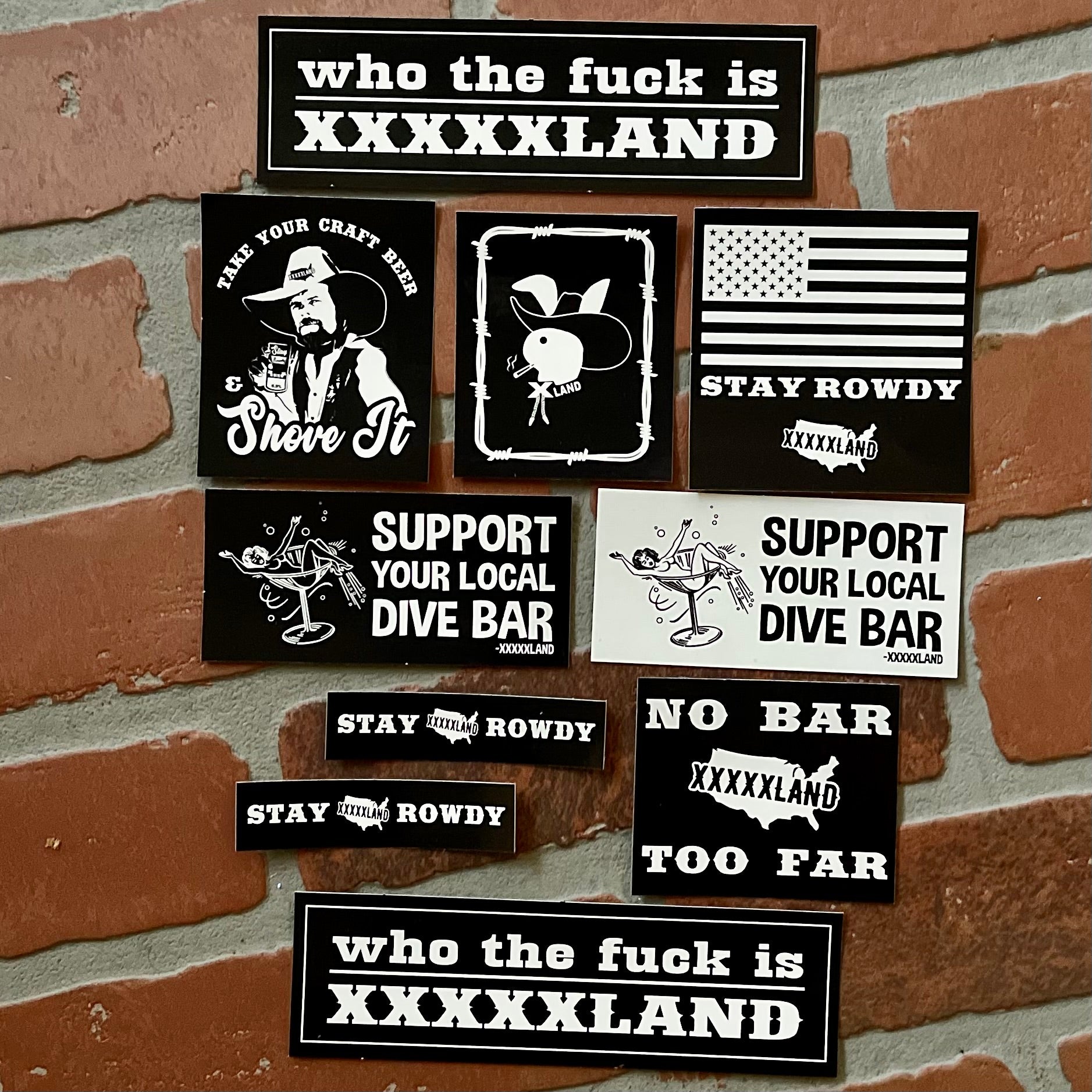 Dive Bar Sticker Pack – Stay Rowdy USA | XXXXXLAND